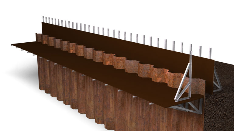 Sheet Pile Wall - Sheet Pile Capping Beams | Fast-Form Systems